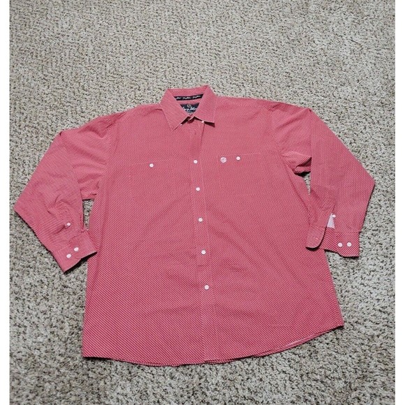 Wrangler | Shirts | Wrangler George Strait Collection Red Long Sleeve ...